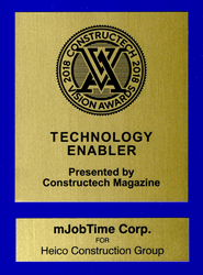 mJobTime Customer Heico Construction Group Wins 2018 Constructech Vision Award